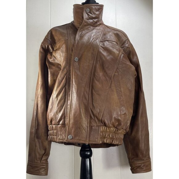 Wilsons | Jackets & Coats | Vintage Leather Jacket Womens Bomber Style Wilsons Adventure Bound ...